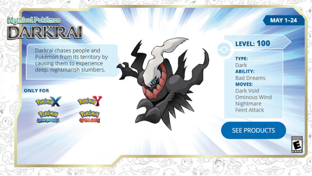 Legendary Pokémon Darkrai Available at EB Games on May 1st | Darkain ...